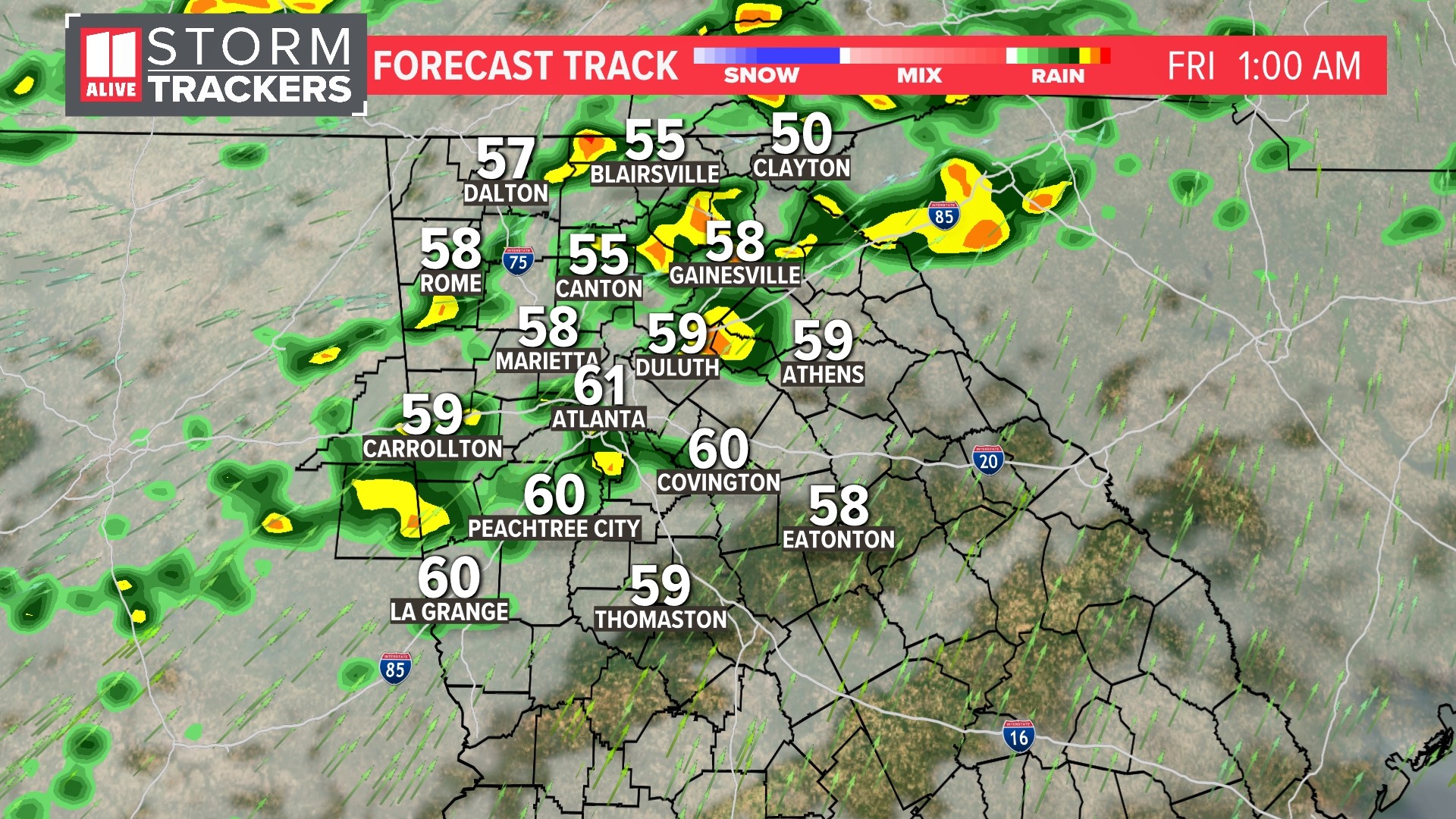 Showers, thunderstorms move back into north Georgia Thursday | 11alive.com