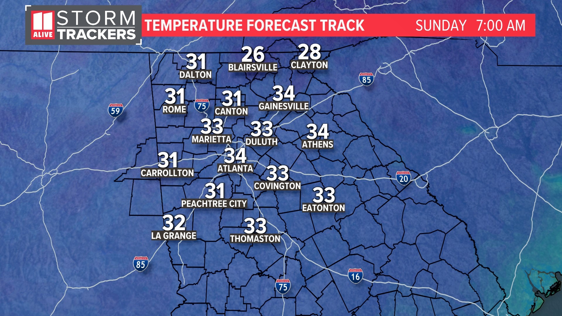 Atlanta, North Georgia under Freeze Warning this weekend | 11alive.com