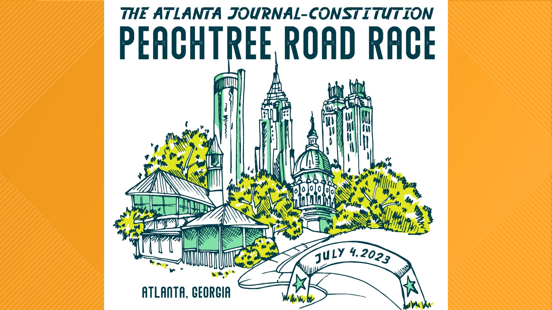 2023 AJC Peachtree Road Race t-shirt design | Finalists | 11alive.com