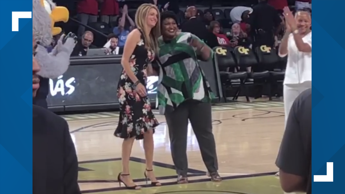 Stacey Abrams with Kelly Loeffler and Doug Collins | 11alive.com