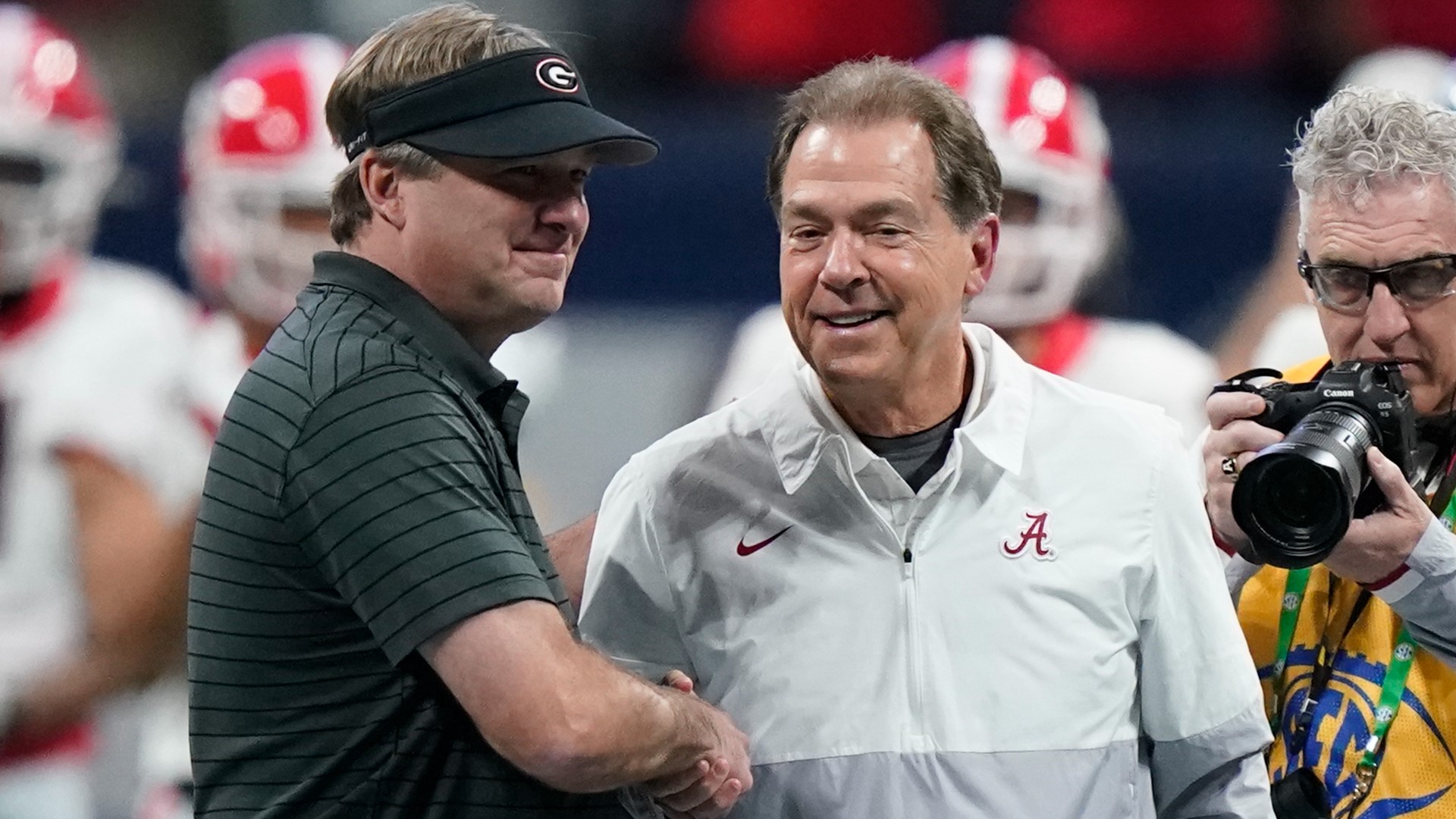 Kirby Smart and Nick Saban share special moment on SEC Network ...