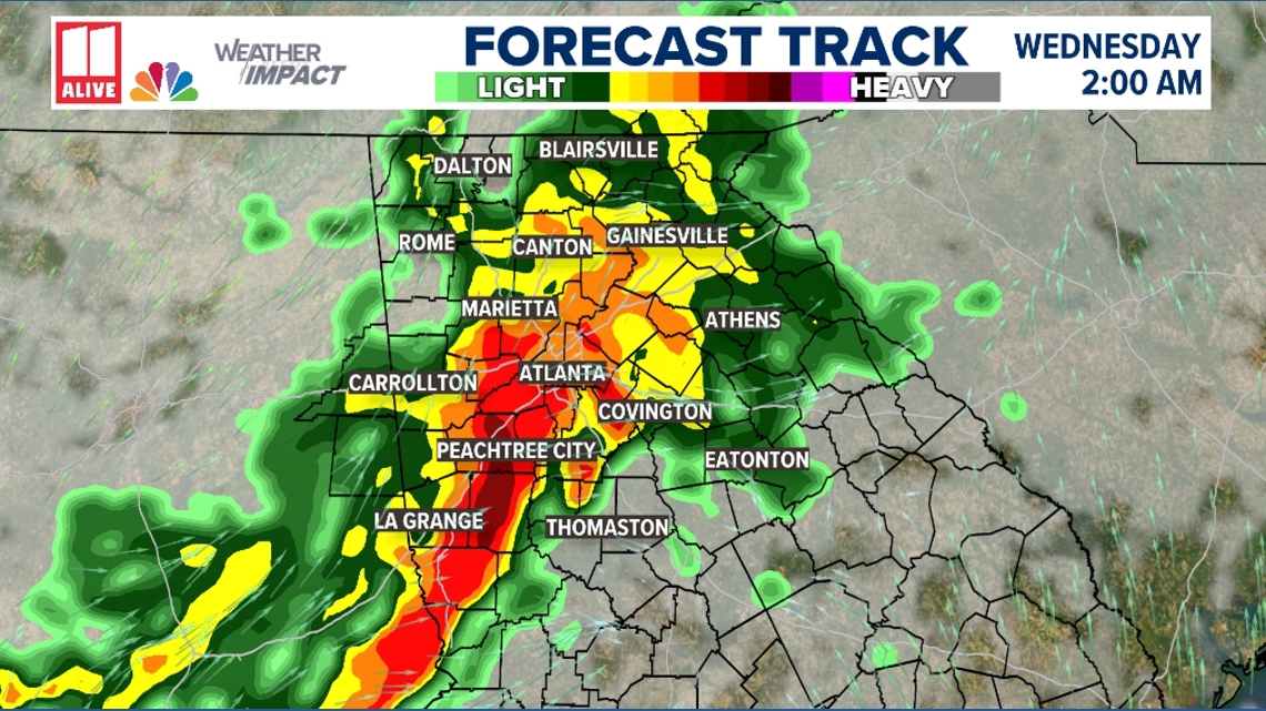Weather updates: Some storms moving over metro Atlanta, north Georgia ...