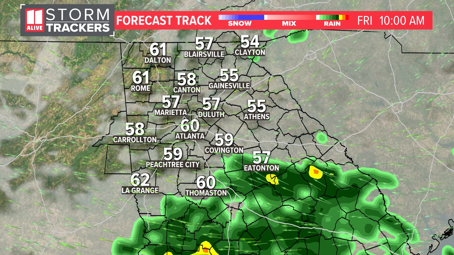 Rain returns to Atlanta for fifth straight Friday | 11alive.com