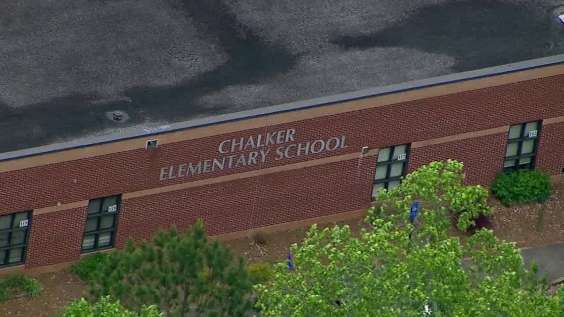 Chalker Elementary School bullet damage | 11alive.com