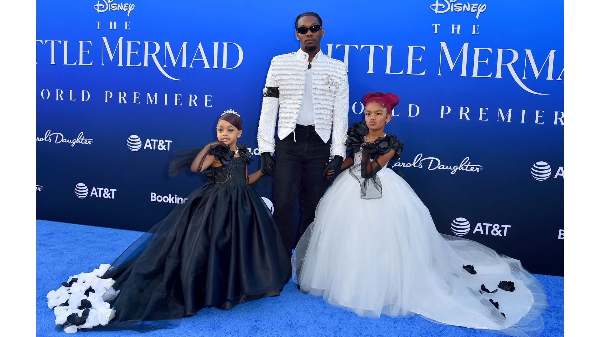 Atlanta rapper Offset with daughters at Little Mermaid premiere ...