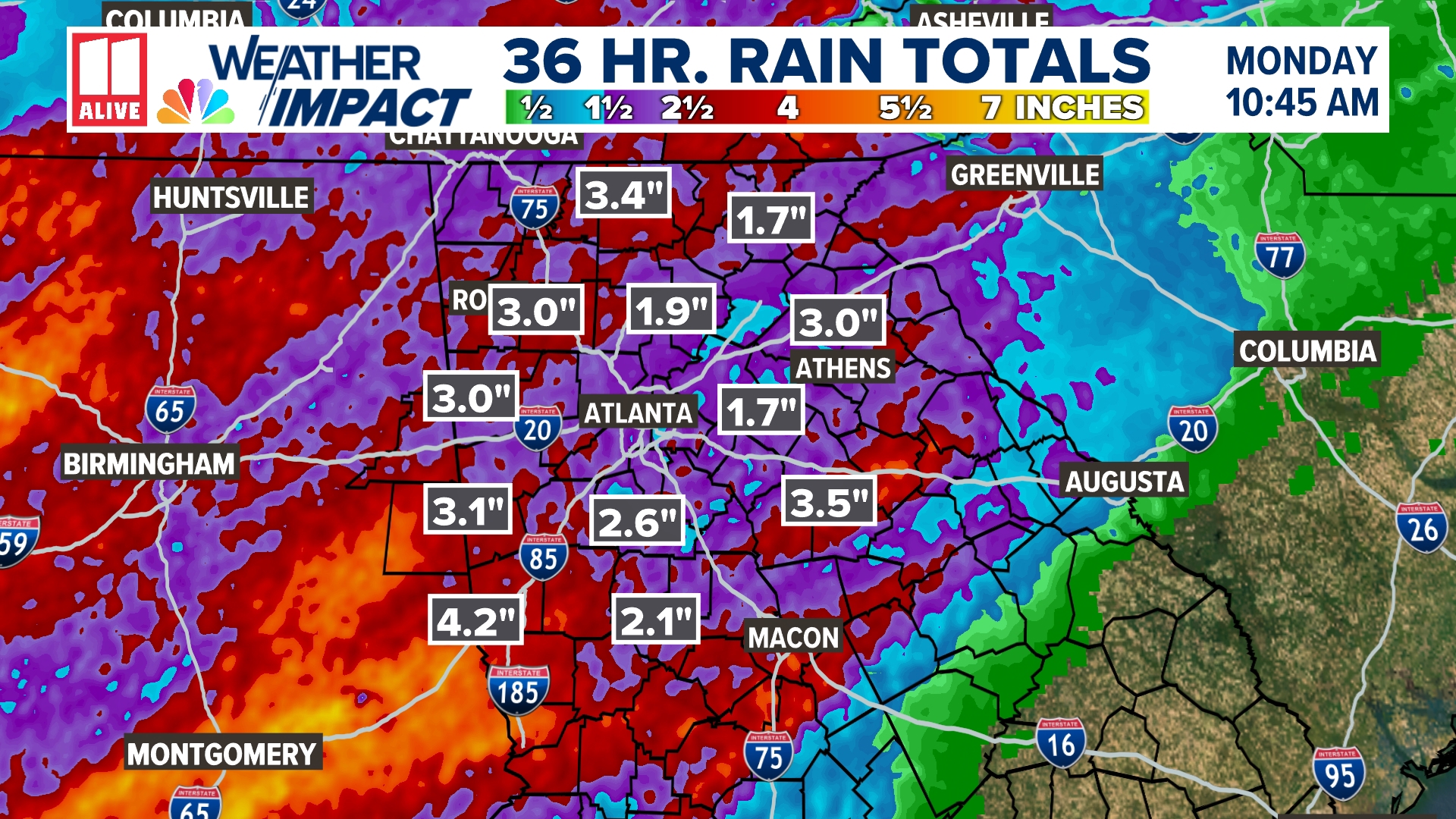 How much rain did we get from Sunday storms? | Metro Atlanta weather ...