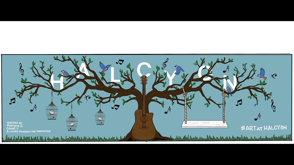 Art mural inspired by local students coming to Halcyon | 11alive.com