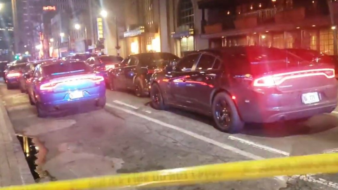 Protests in downtown Atlanta over 'Cop City' | Police car on fire ...