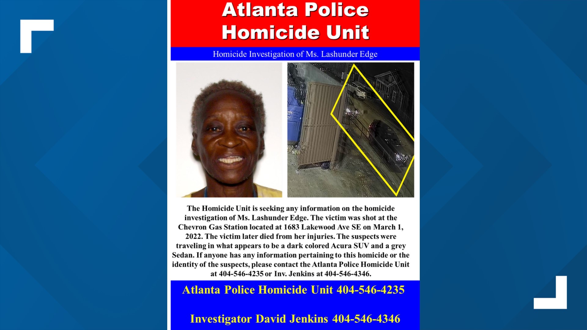 Atlanta Police asking for help solving homicides, offer reward ...