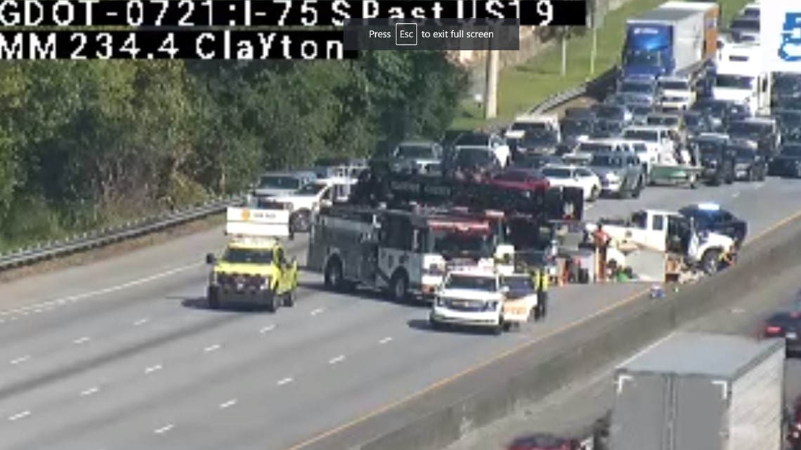 I-75 North crash near Old Dixie Highway in Clayton County | 11alive.com