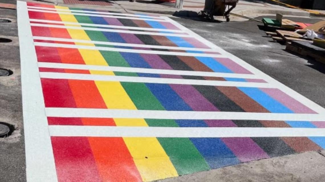 Rainbow Crosswalk in downtown Athens | 11alive.com