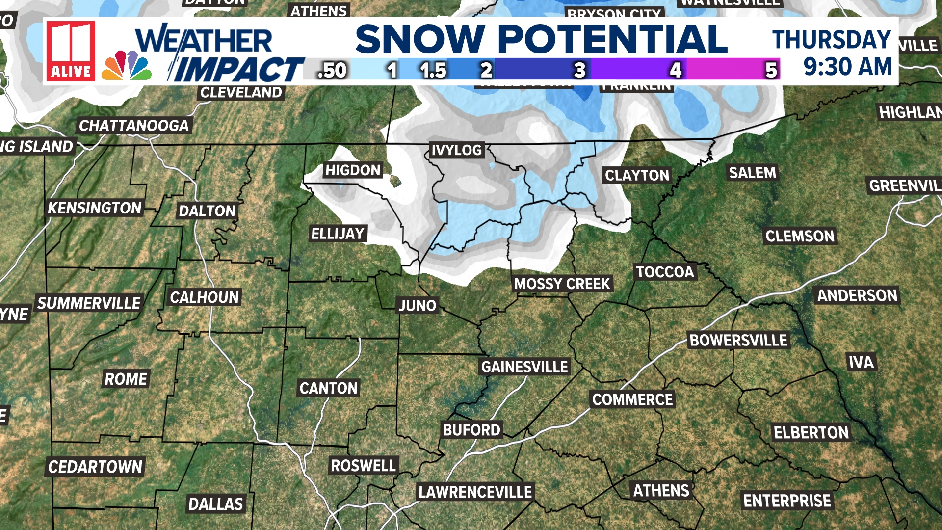 Winter Weather Advisory issued for several north Georgia counties ...