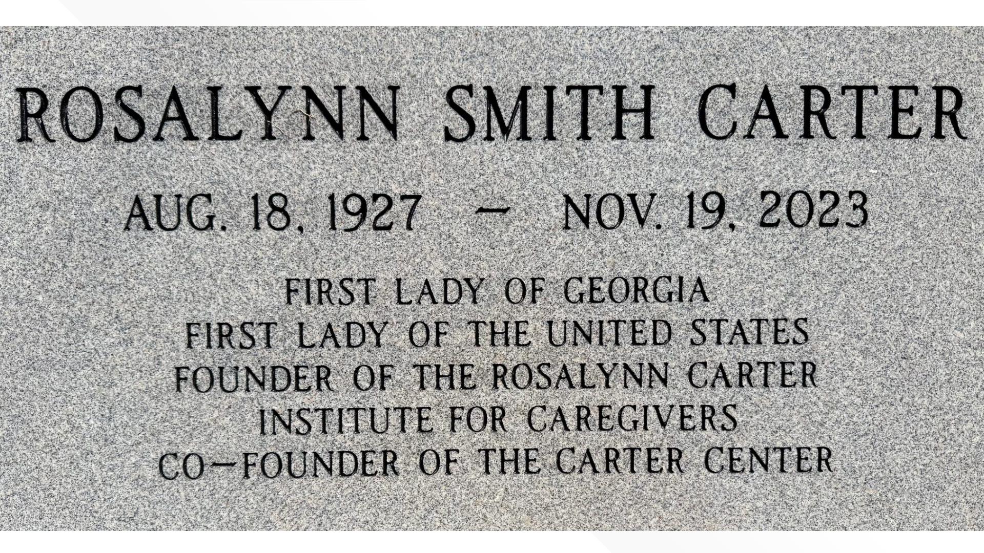 Jimmy, Rosalynn Carter's burial site photos released | 11alive.com