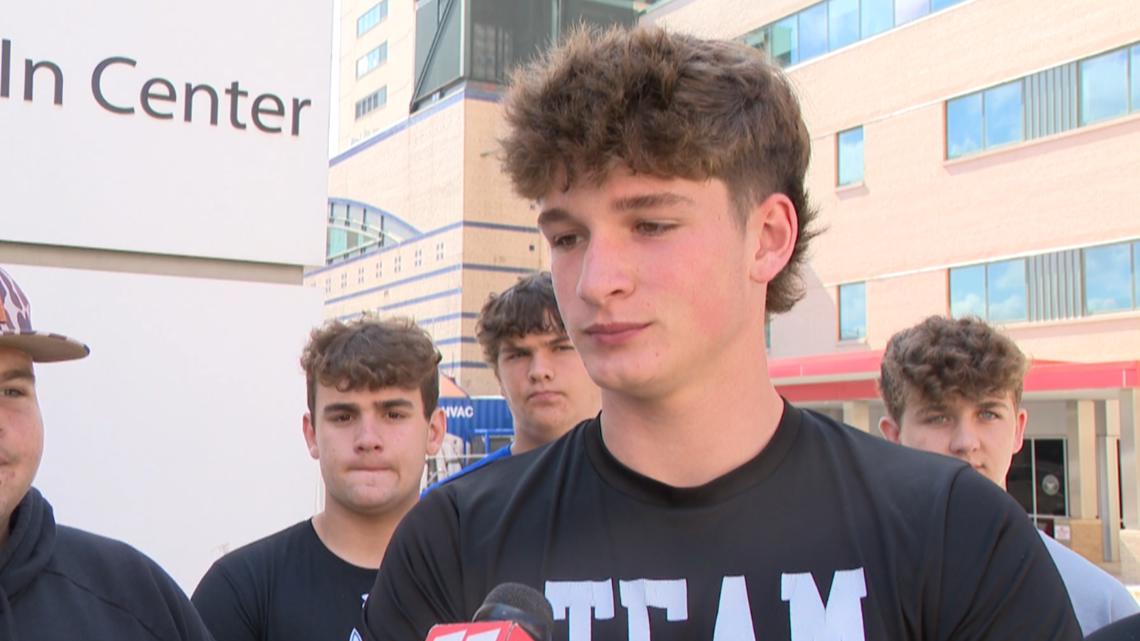 Bremen HS football teammates show support for quarterback after serious ...