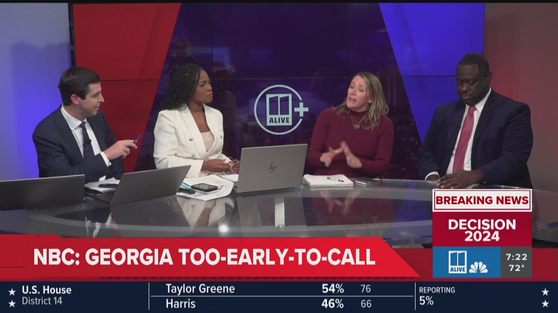 Georgia too early to call in 2024 election, NBC says | 11alive.com