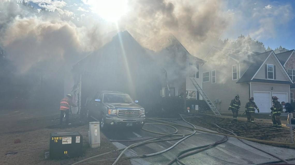 Paulding County Fire and Rescue battle flames at home of Hiram police ...