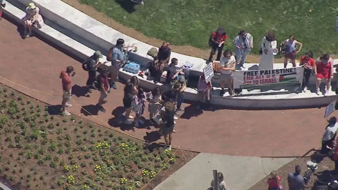 Video | Protesters gather on Emory University's campus | 11alive.com