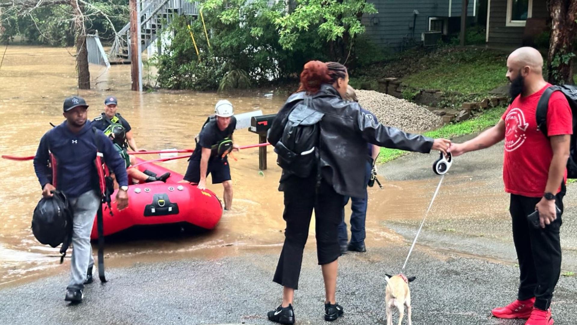 Boats rescue homeowners in Cobb County after major flooding | 11alive.com