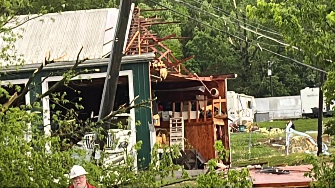 Damage in north Georgia | Gas station ripped down by strong winds ...