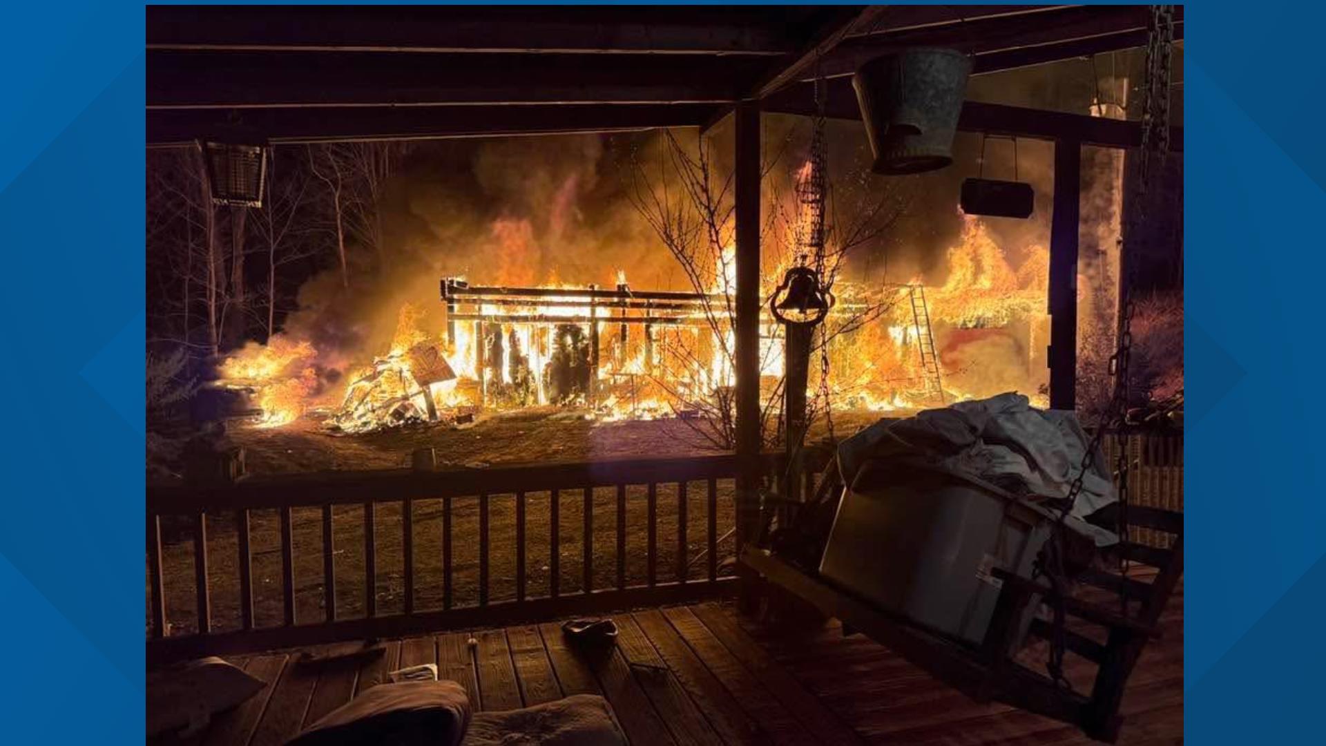 Firefighter loses shop in 'devastating' fire near home in Fannin County ...