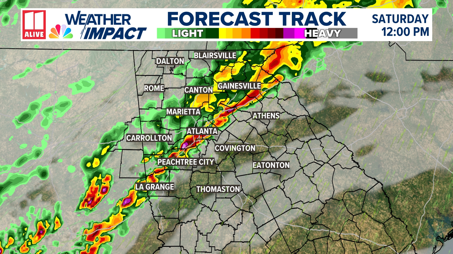 WEATHER IMPACT ALERT | Heavy rain, low severe threat through Saturday ...