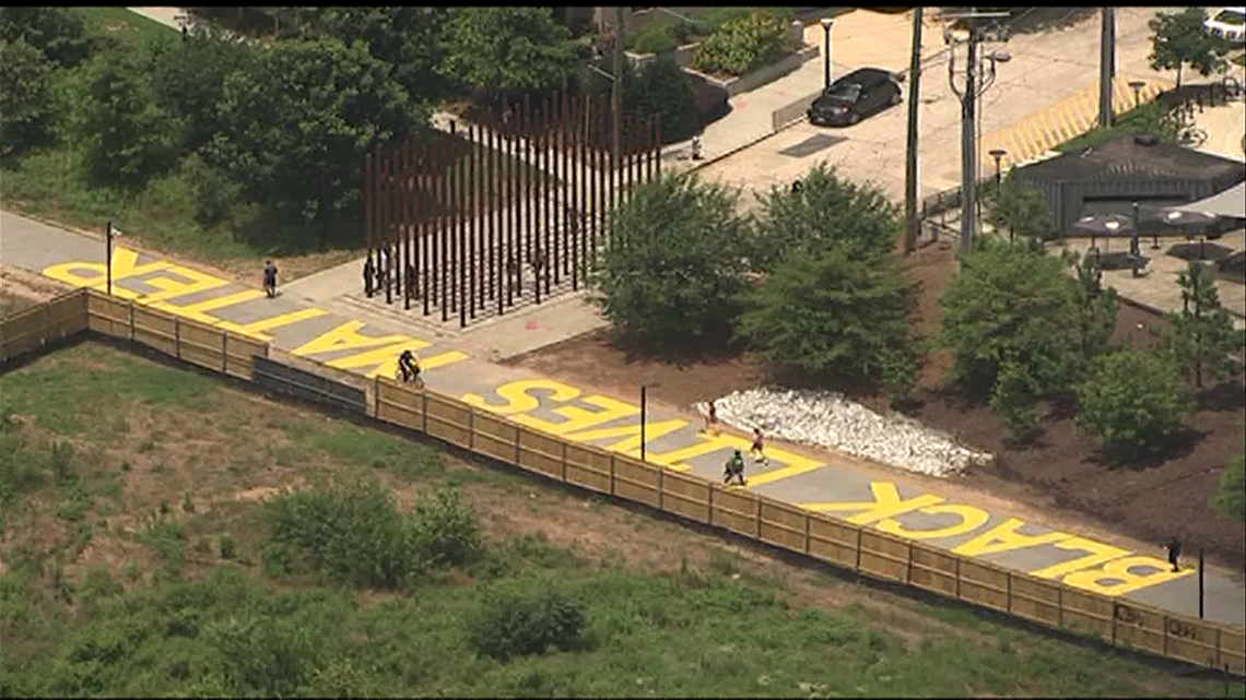 Black Lives Matter mural on Edgewood and Atlanta BeltLine | 11alive.com