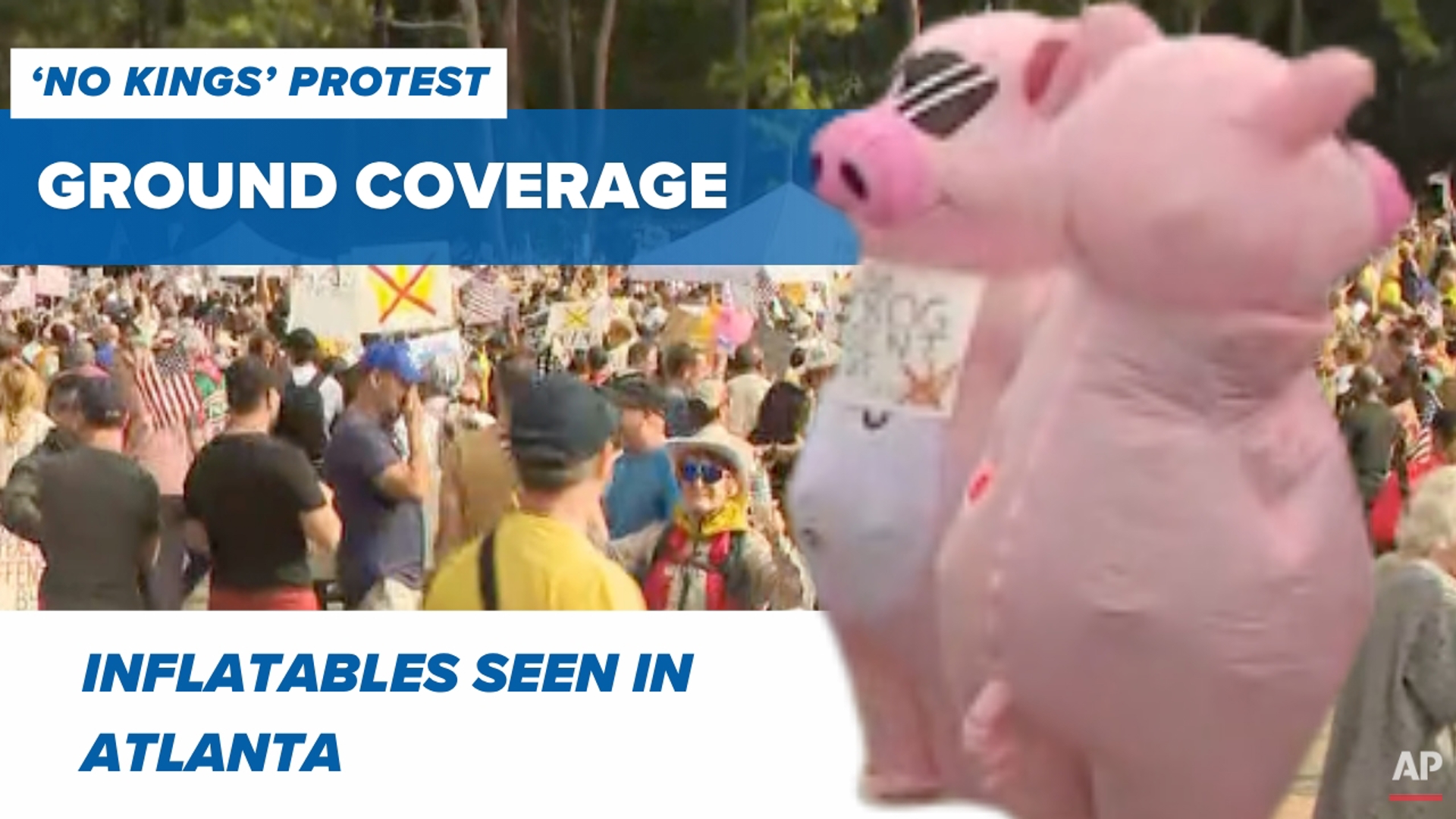 Several inflatables seen in Atlanta 'No Kings' protest | 11alive.com