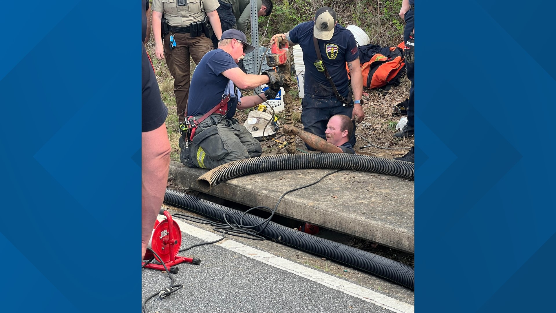 Man trapped in pipe rescued in Catoosa County | 11alive.com