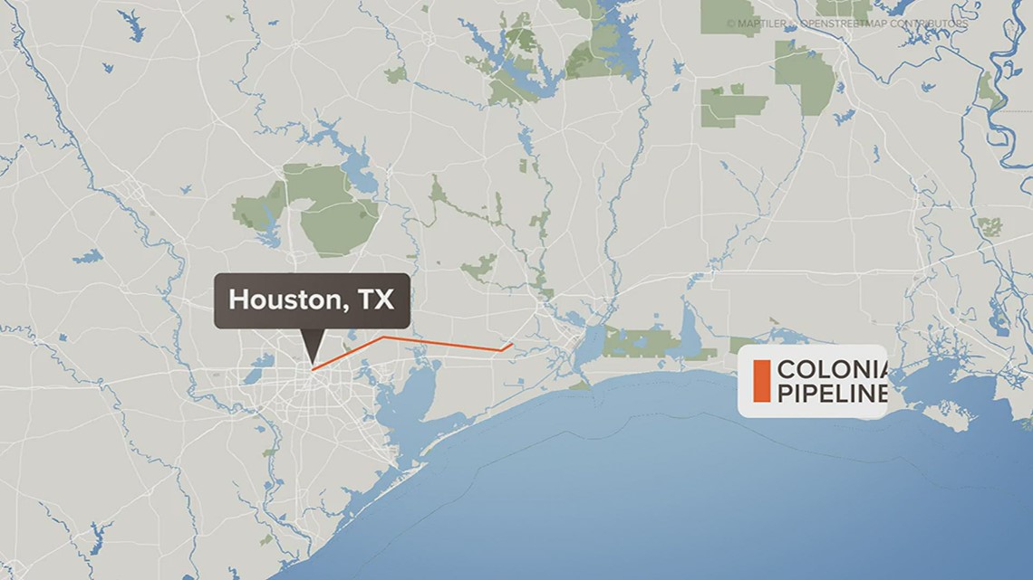 Colonial Pipeline | The pipes run from Texas to New York | 11alive.com