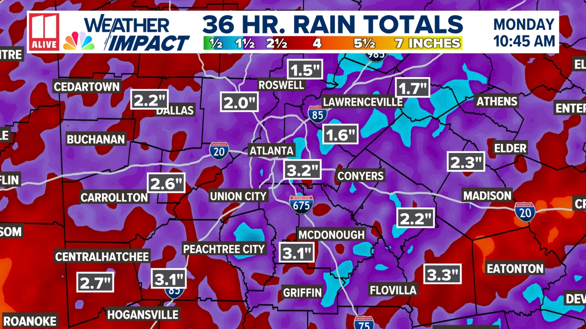 How much rain did we get from Sunday storms? | Metro Atlanta weather ...