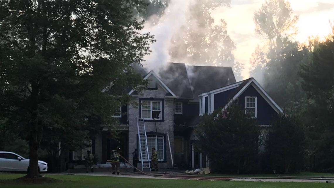 Fireworks spark flames at house along Boat Rock Rd. SW | 11alive.com