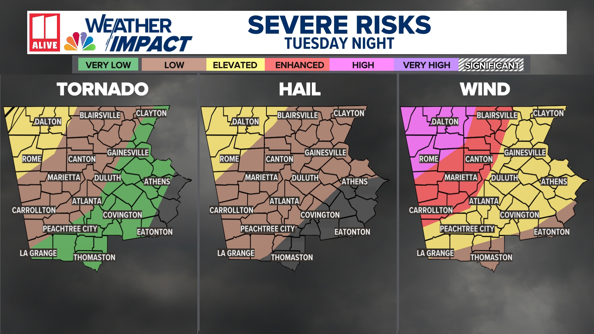Weather Impact Alert | 60+ mph damaging winds, brief spin-up tornado ...