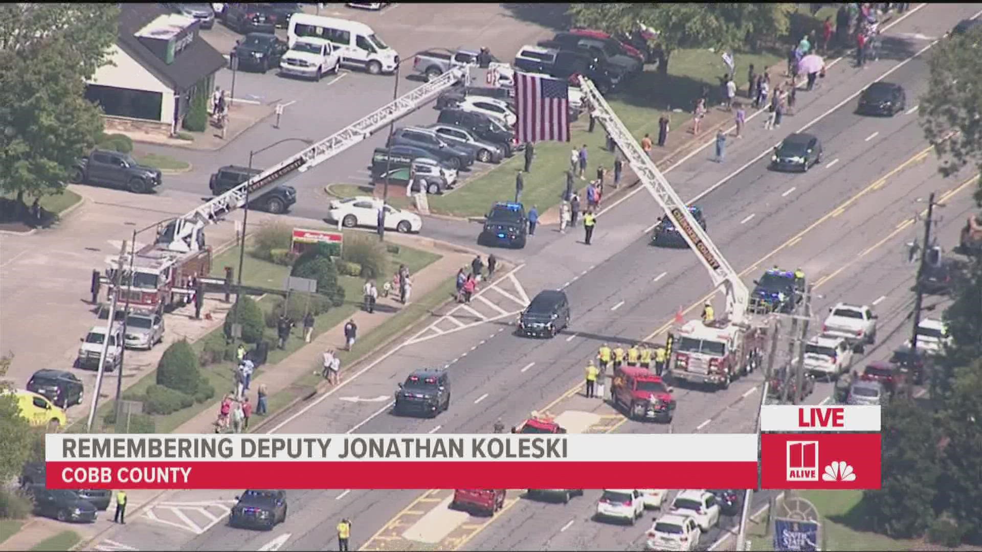 Procession continues for Deputy Jonathan Koleski | 11alive.com