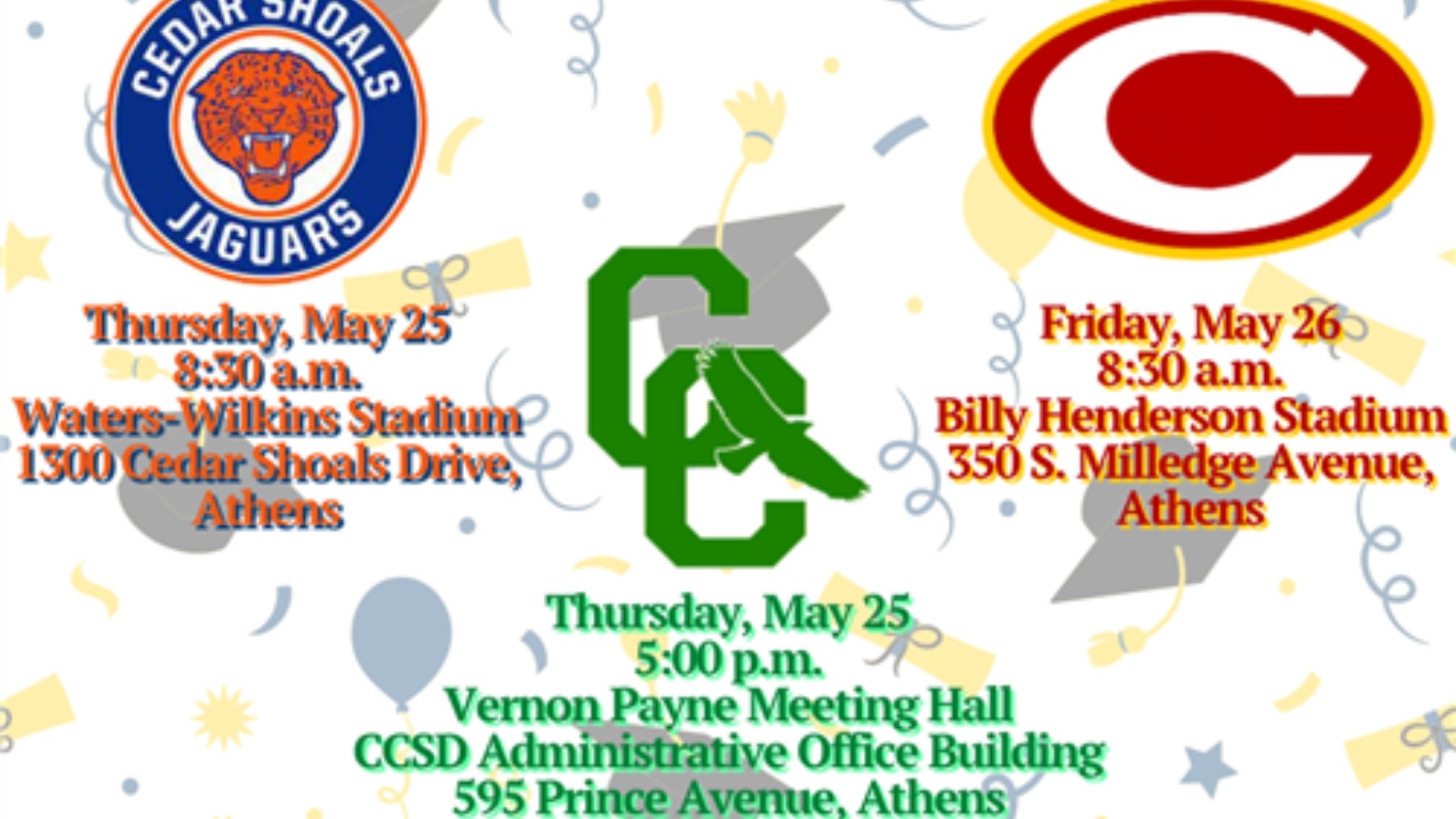 Athens high schools move graduation from Stegeman Coliseum | 11alive.com