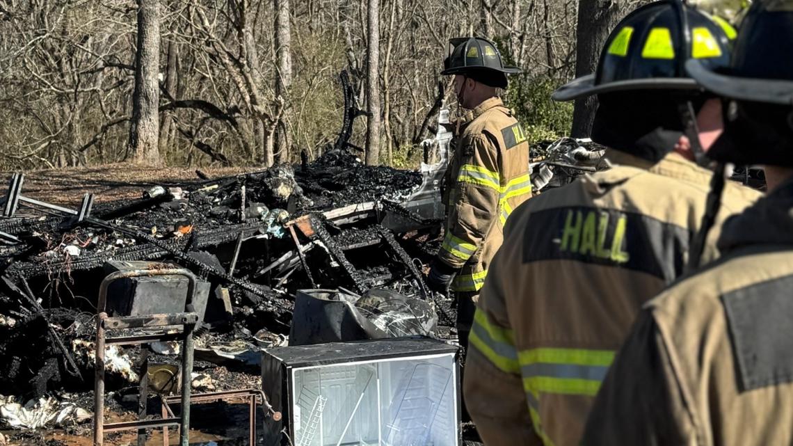 One person dead after crews extinguished camper fire in Hall County ...