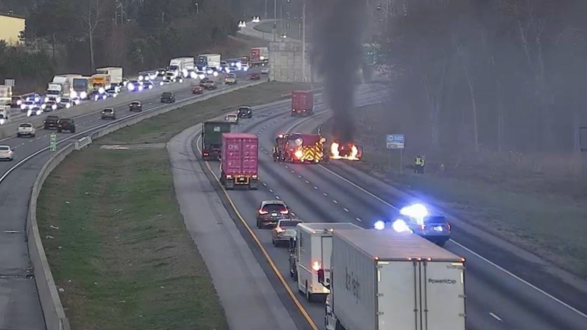 I 75 North traffic car fire Henry County | 11alive.com