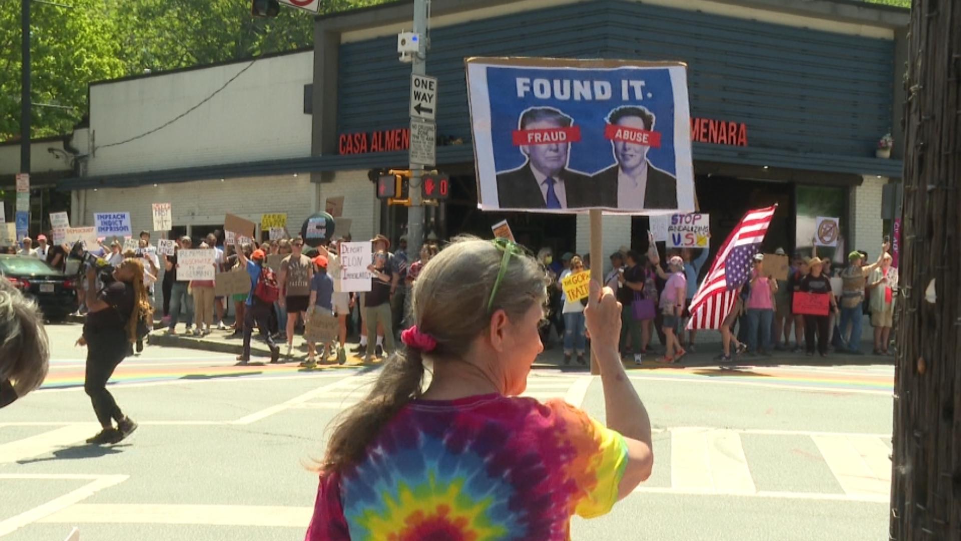 Scenes from Atlanta Trump protest on Saturday, April 19 | 11alive.com