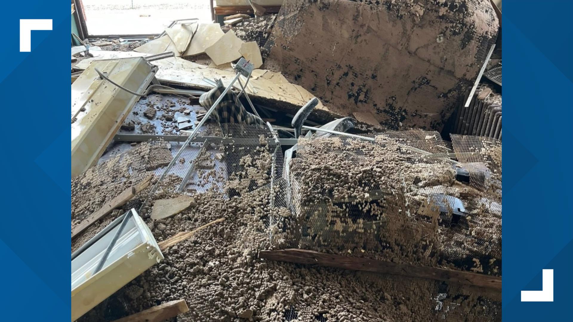 Photos from inside historic Floyd County Courthouse show devastating ...