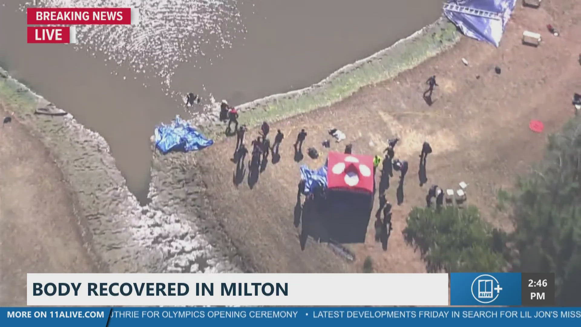 Aerial video shows Milton pond searched for Lil Jon’s son Nathan Smith ...