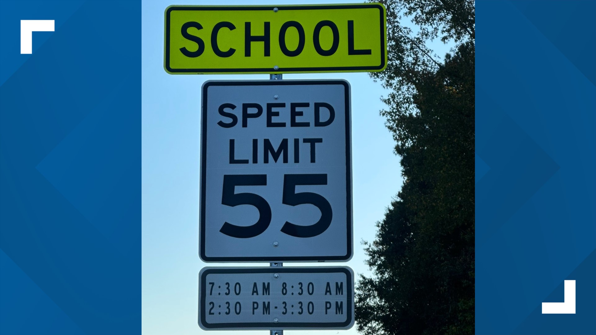 55 mph school zone at Trinity Christian School in Coweta County ...
