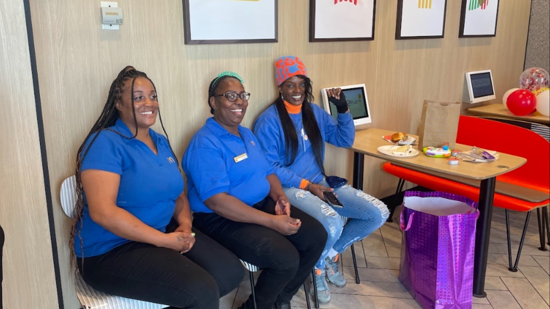 Atlanta baby born McDonald's restroom birthday party college fund ...