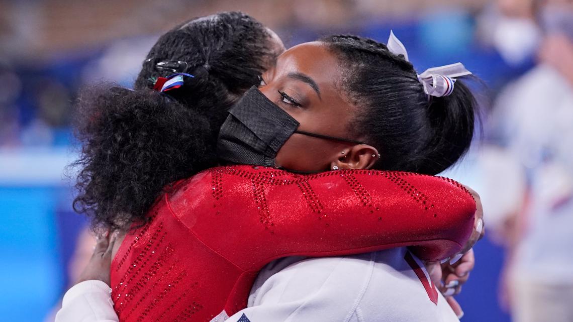 Simone Biles out, supports women's gymnastic team finals | 11alive.com