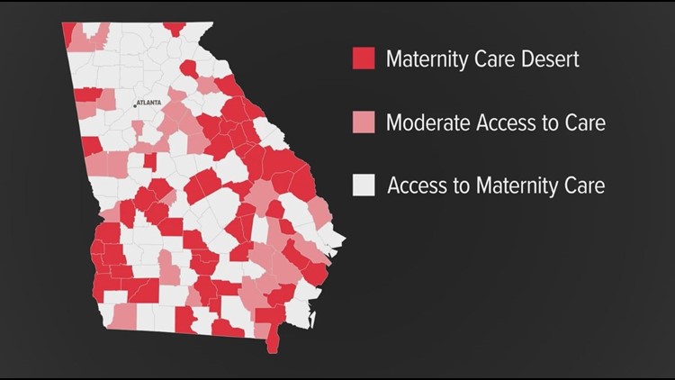 Georgia is adding more maternity care deserts | Map | 11alive.com
