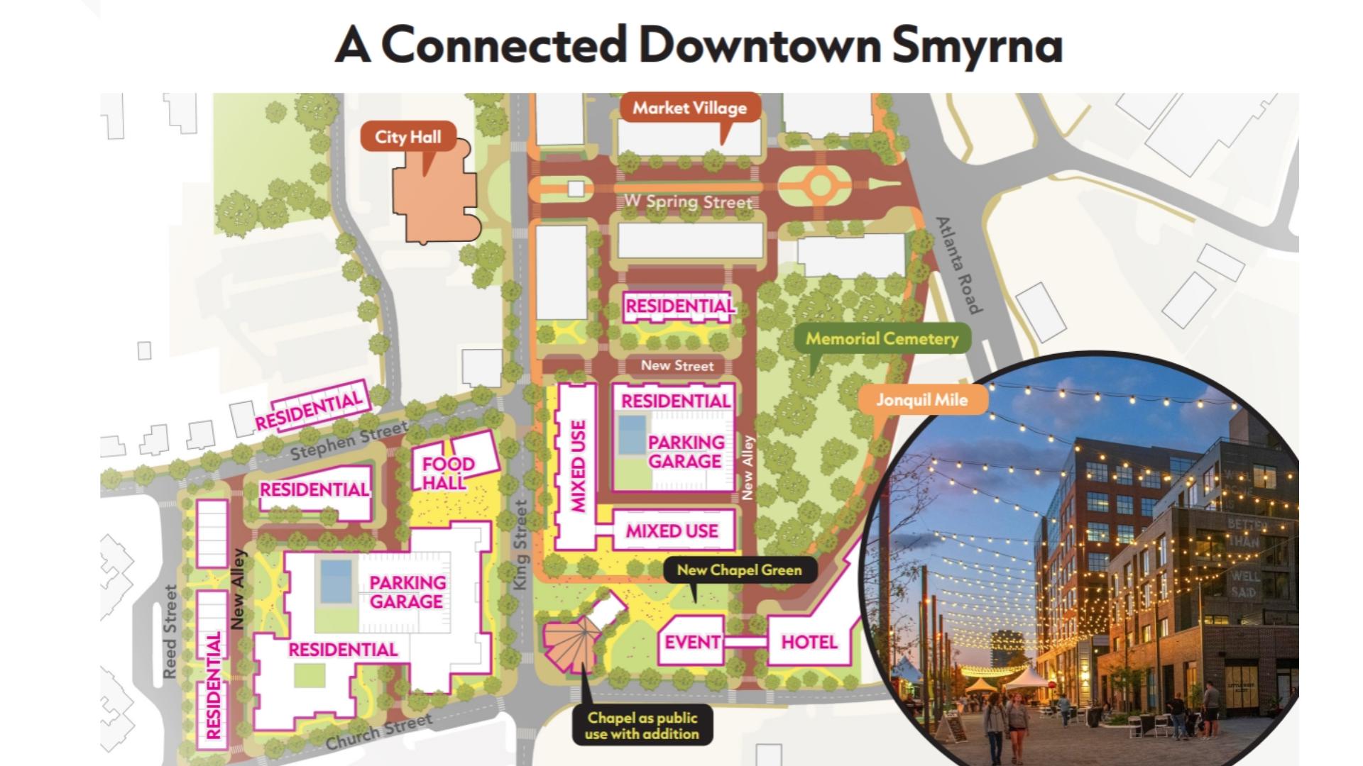 Smyrna unveils downtown redevelopment plan with 350 homes, bike/foot ...