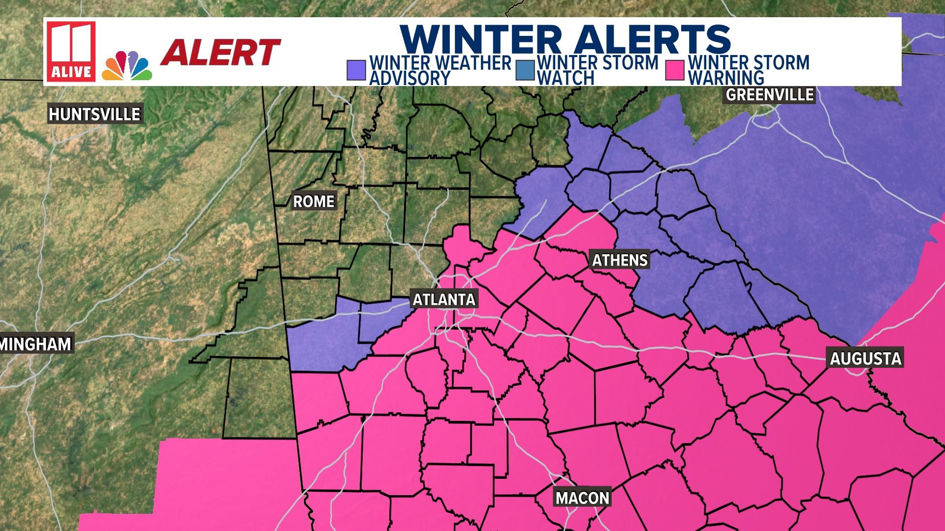 Georgia DOT road ice alerts around Atlanta after snow | 11alive.com