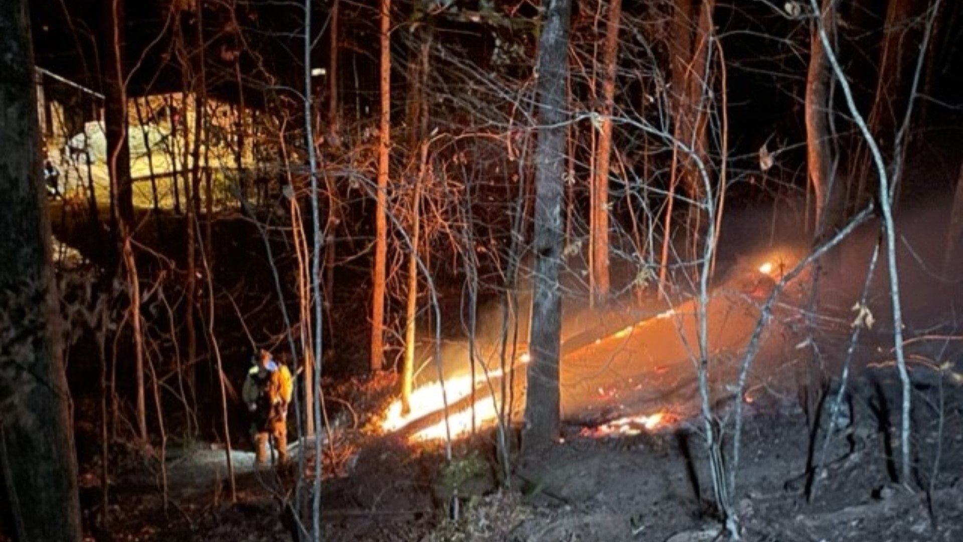Whispering Lake contained to ground fire : Fannin Co. officials ...