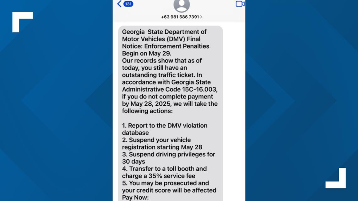 Georgia DDS scam text going around | 11alive.com
