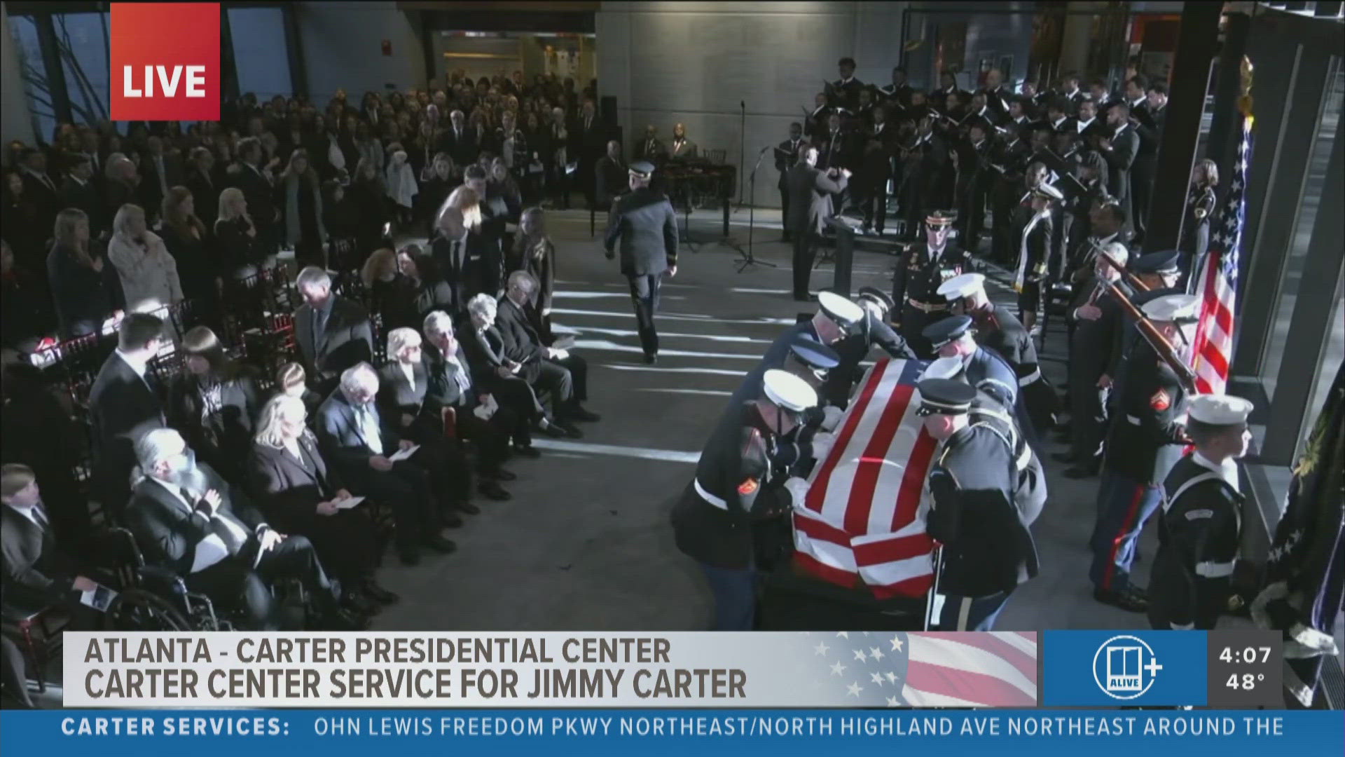 Jimmy Carter funeral service at The Carter Center | 11alive.com