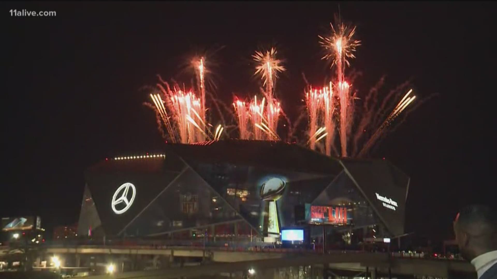 Fireworks at Mercedes-Benz Stadium show brief preview of the big show ...