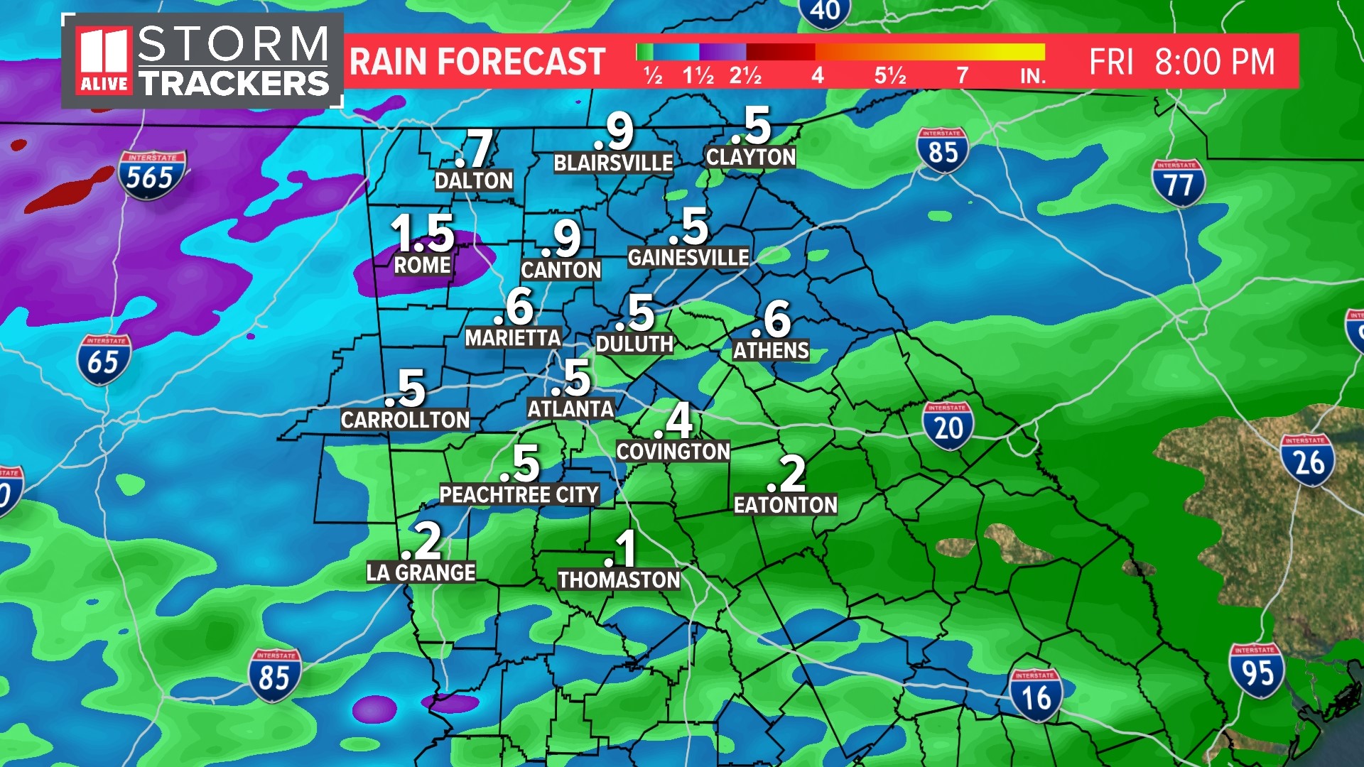 When will there be storms in Atlanta? | Full timeline | 11alive.com